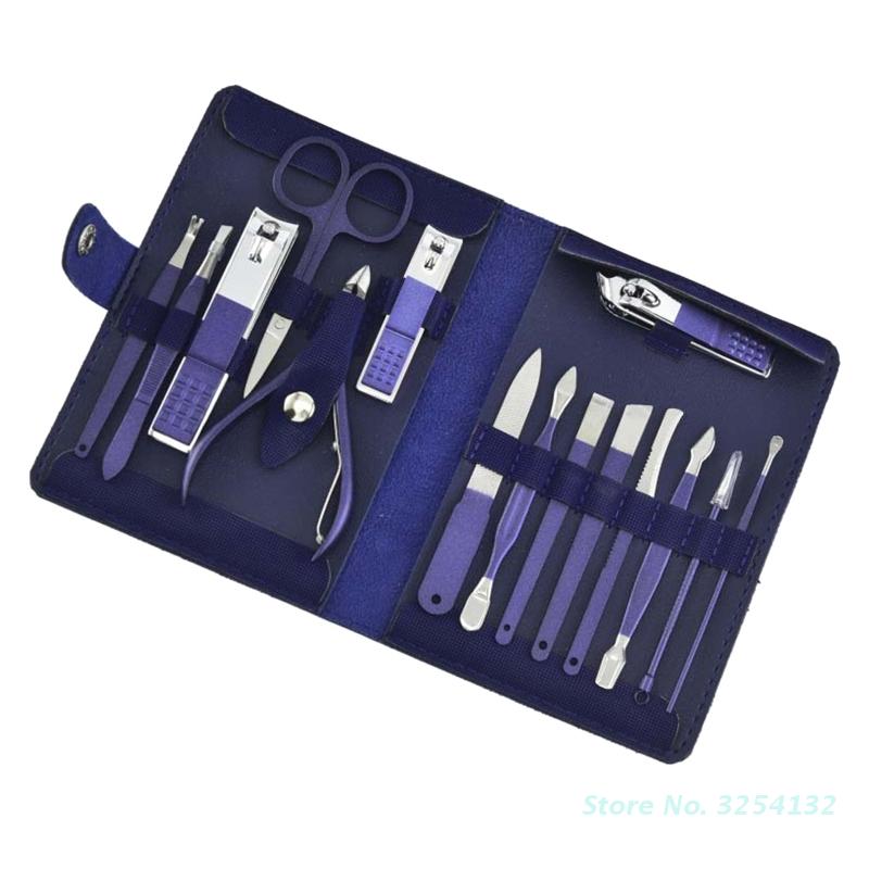 Blue Manicure Tools Set Stainless Steel Nail Clipp... – Vicedeal