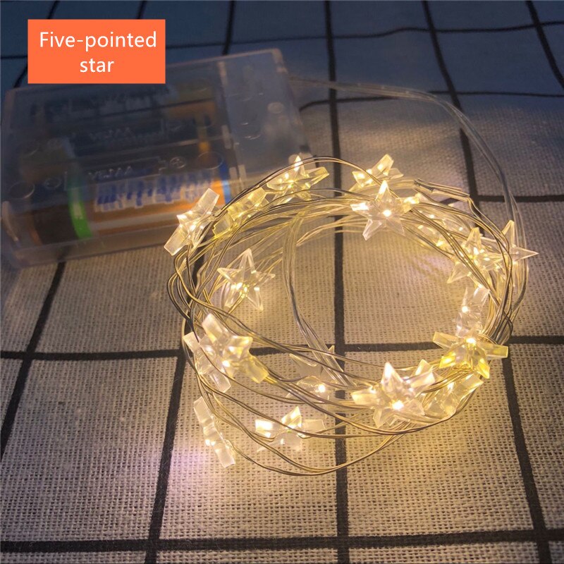 LED String lights Garland Star Fairy Lights Batter... – Grandado