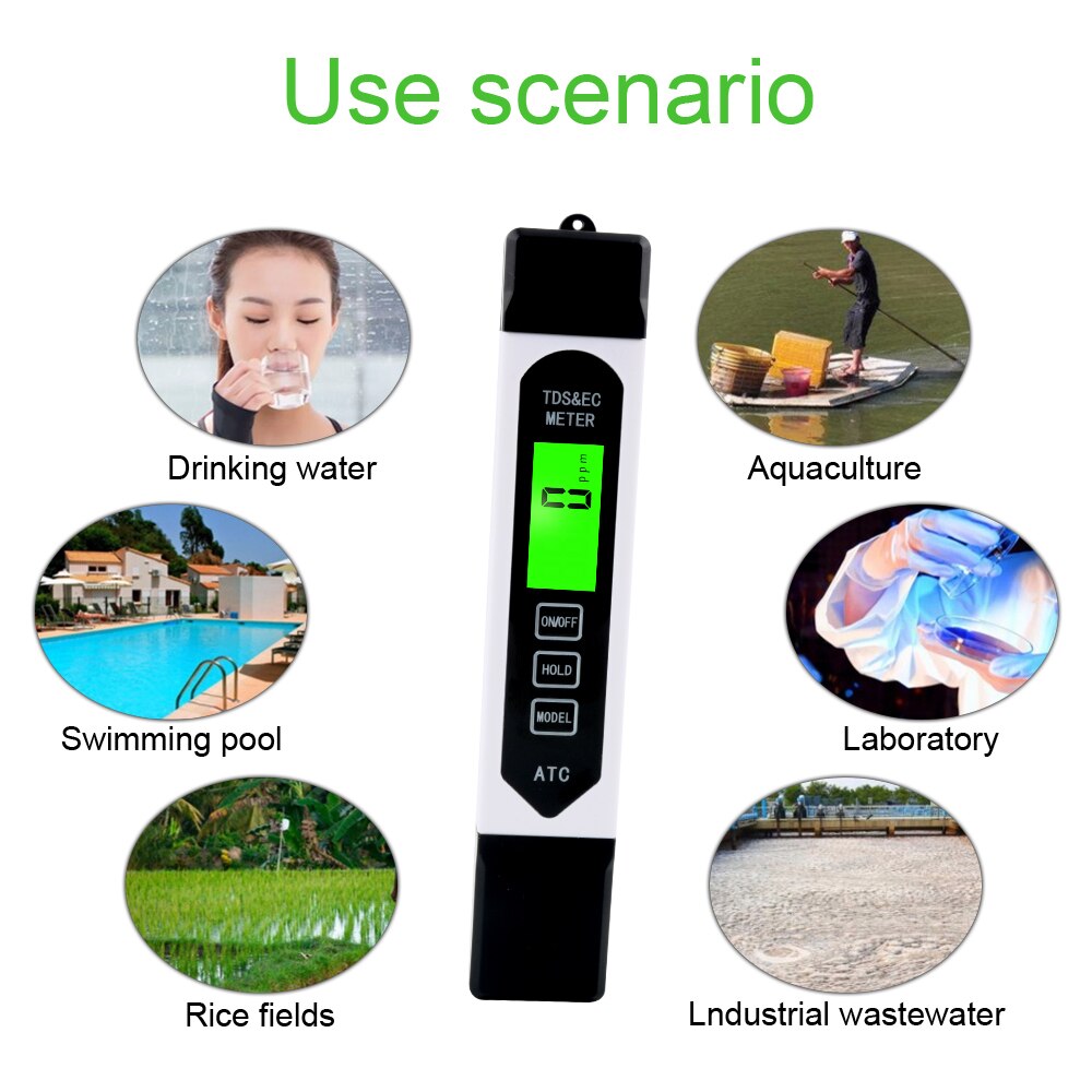 yieryi Digital TDS EC Meter Temperature ATC Tester... – Grandado