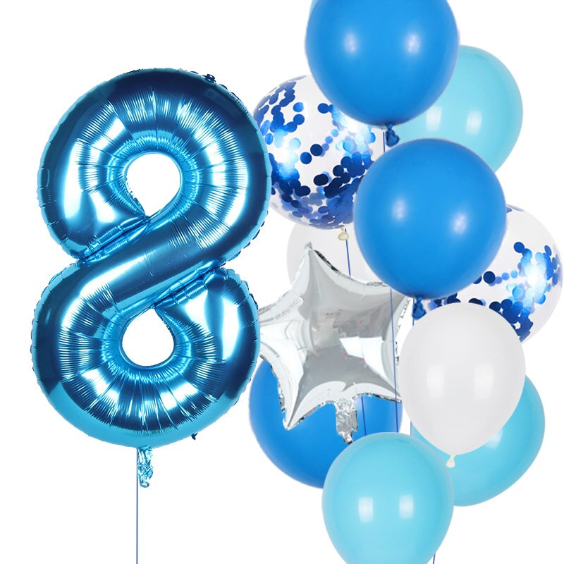Baby shower Blue balloon kit Number ballons Boys b... – Vicedeal