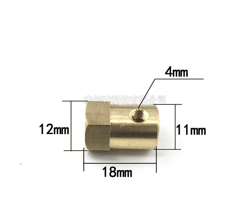 Brass hexagonal coupling, motor connector, shaft c... – Grandado