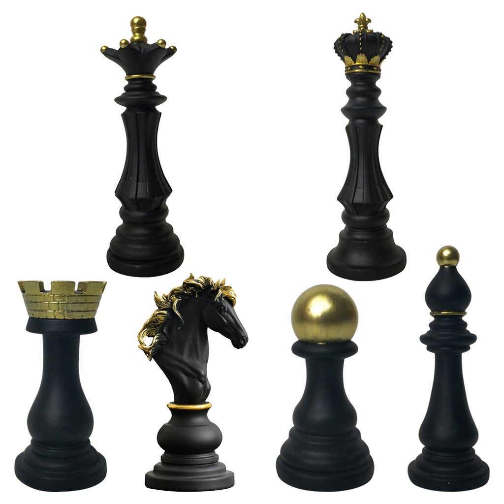 Nordic Resin Chess Pieces Sculpture Ornament Statu... – Vicedeal