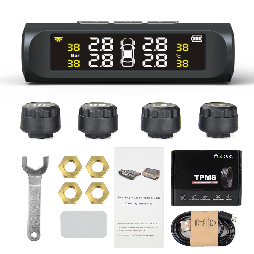 Intelligent TPMS Solar Tyre Pressure Monitoring Sy... – Grandado
