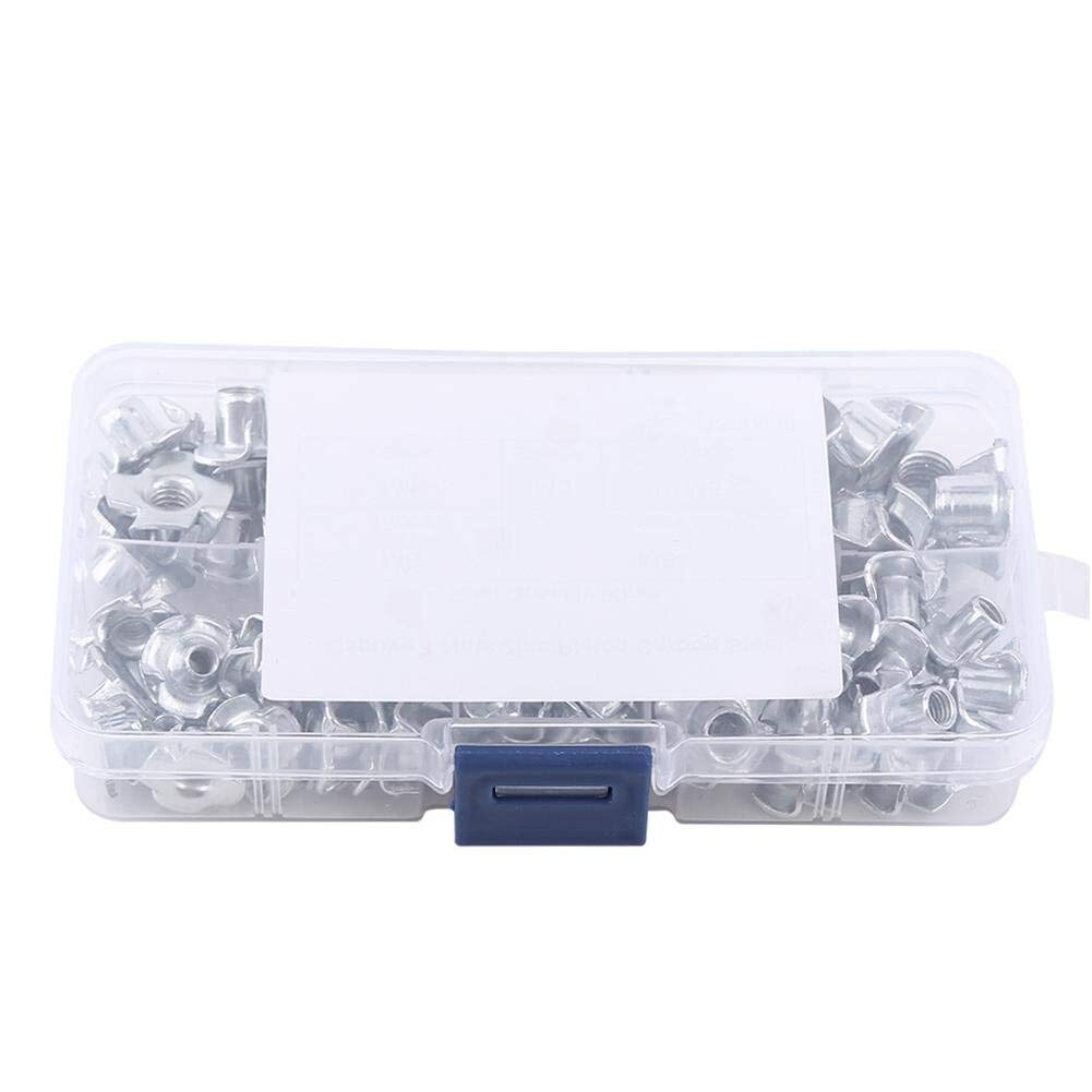 90pcs Four Pronged T Nuts Blind Inserts Nut for Wood Furniture M3/M4/M5 ...