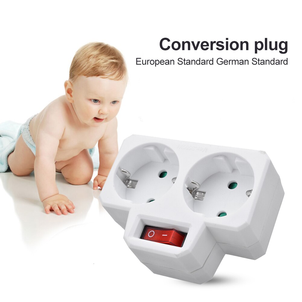 German Style Power Extension 1 to 2 Way Double Soc... – Grandado