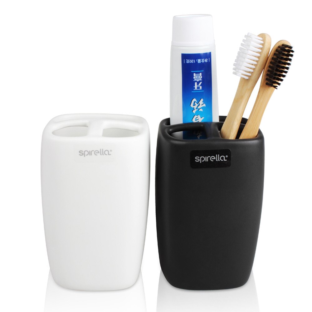 Ceramic matte couple wash storage put toothbrush t... – Vicedeal