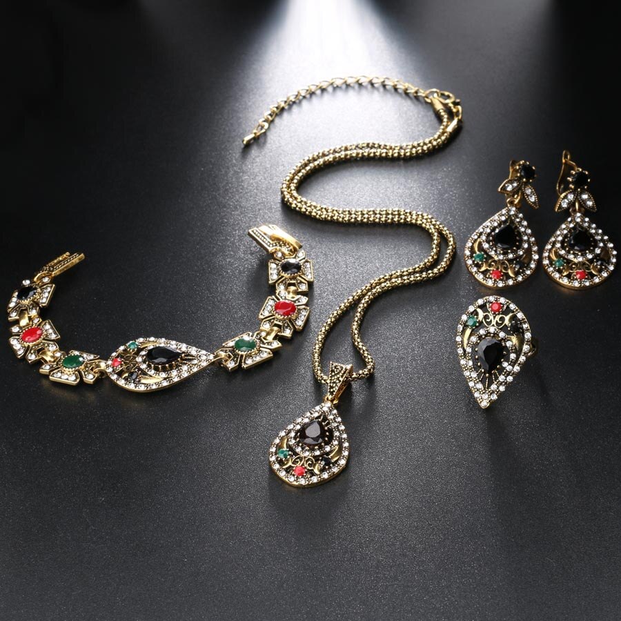 4 Pcs/lot Vintage Indian Jewelry Sets For Women An... – Grandado