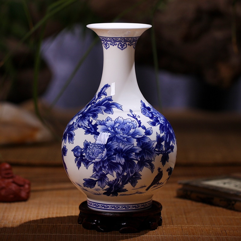 Jingdezhen Blauw en Wit Porselein Vazen Fine Bone ... – Vicedeal