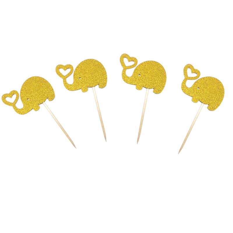 10pcs Glitter Elephant Cupcake Toppers Baking Birt... – Grandado