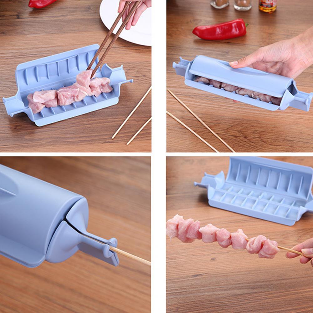 Meat Brochettes Machine Manual No Finger Injury An... – Grandado