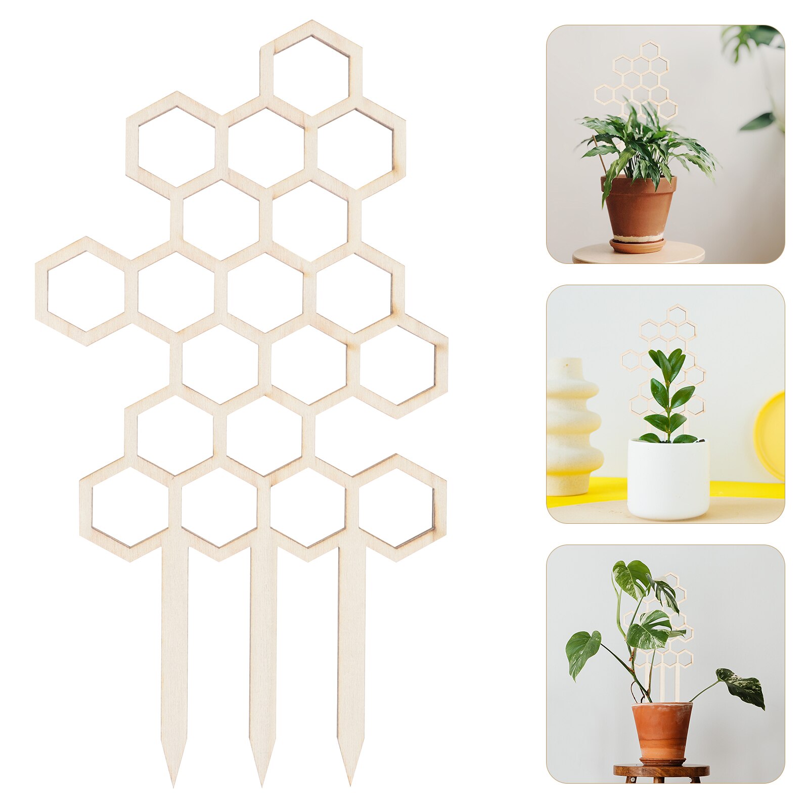 3pcs Flowerpot Wooden Trellis Vine Plant Support W... – Grandado