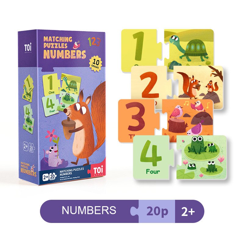 TOI Baby Matching Puzzles ABC/Color/Numbers/Emotio... – Grandado