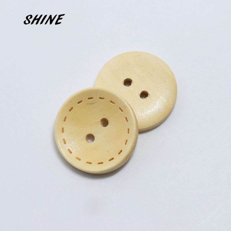 SHINE Wooden Sewing Buttons Scrapbooking Round Nat... – Vicedeal