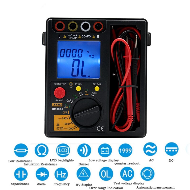 Szbj bm3548 2 i 1 digital isolationsmodstand test... – Grandado
