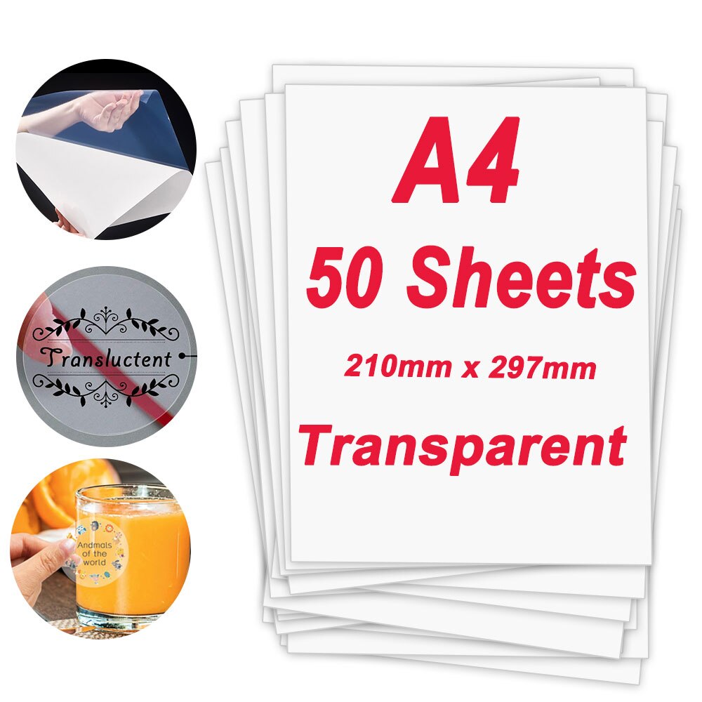10/30/50/100Sheets A4 Glossy Printable Vinyl Stick... – Grandado