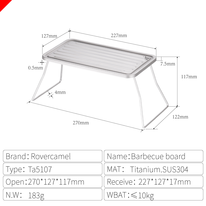 Portable Outdoor Titanium BBQ Grill Grate Folding ... – Grandado
