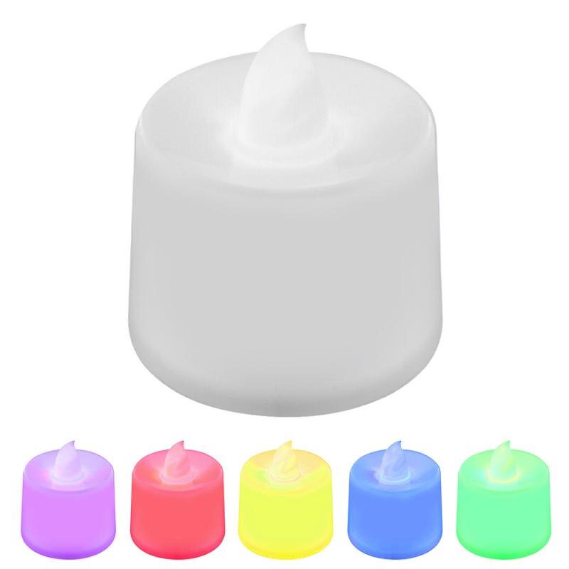 LED Candle Multicolor Lamp Simulation Color Flame ... – Grandado
