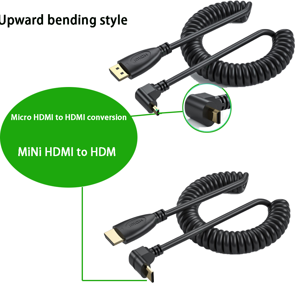 1PCS HDMI HD cable elbow mini HDMI to standard HDM... – Vicedeal