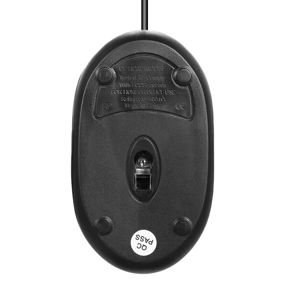 Classic Black Wired Small Optical Mouse USB Wired ... – Grandado