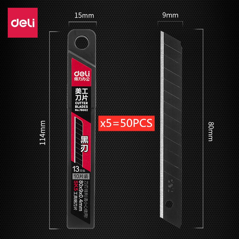 50PCS Deli black art knife small blade express box... – Vicedeal