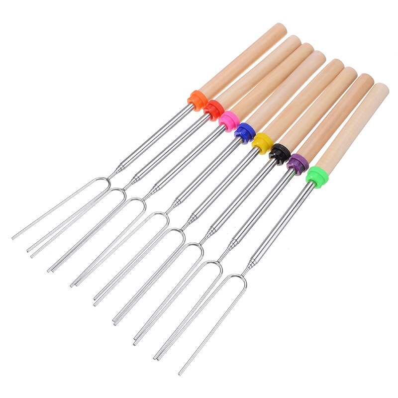 8pcs 32" Stainless Roasting Sticks Wooden Handle T... – Grandado