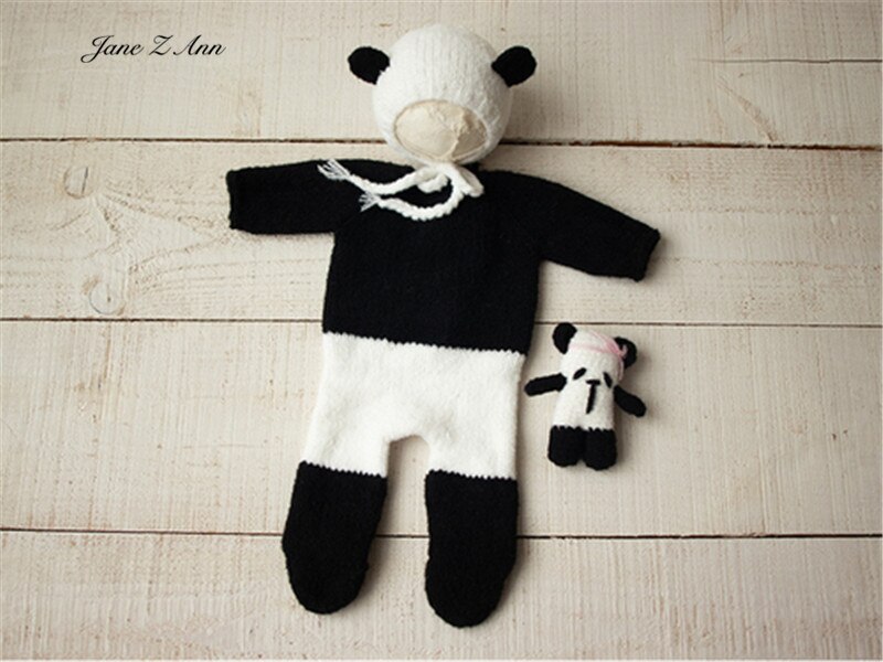 Baby panda set hat doll baby studio shooting child... – Grandado