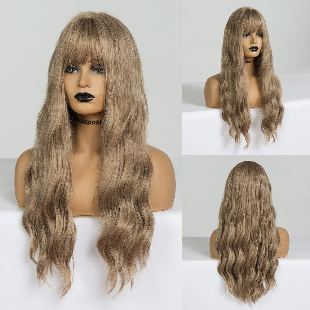 LOUIS FERRE Long Ombre Brown Honey Synthetic Wig w... – Grandado