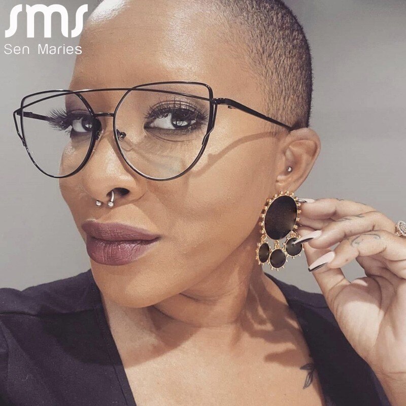 Cat Eye Optical Frames Vintage Eyeglasses Transpar... – Grandado