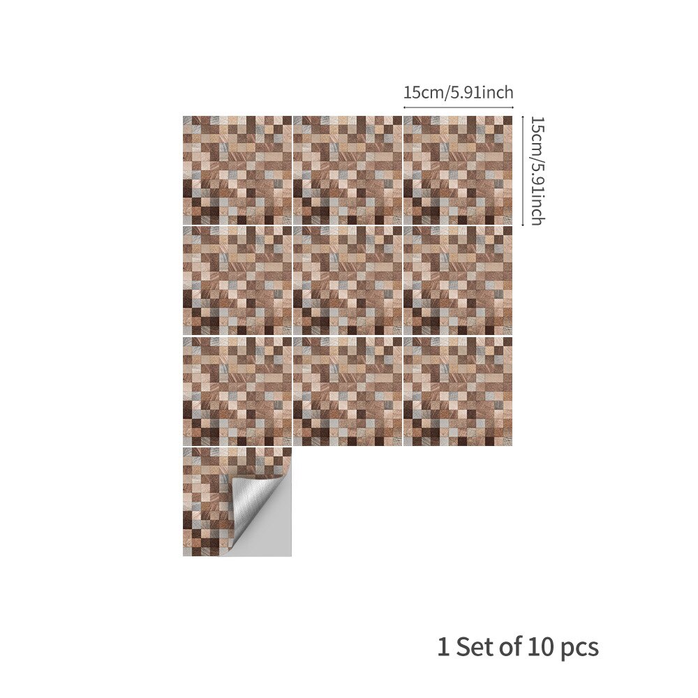 Anti-slip waterproof mosaic deco tile sticker Bath... – Vicedeal