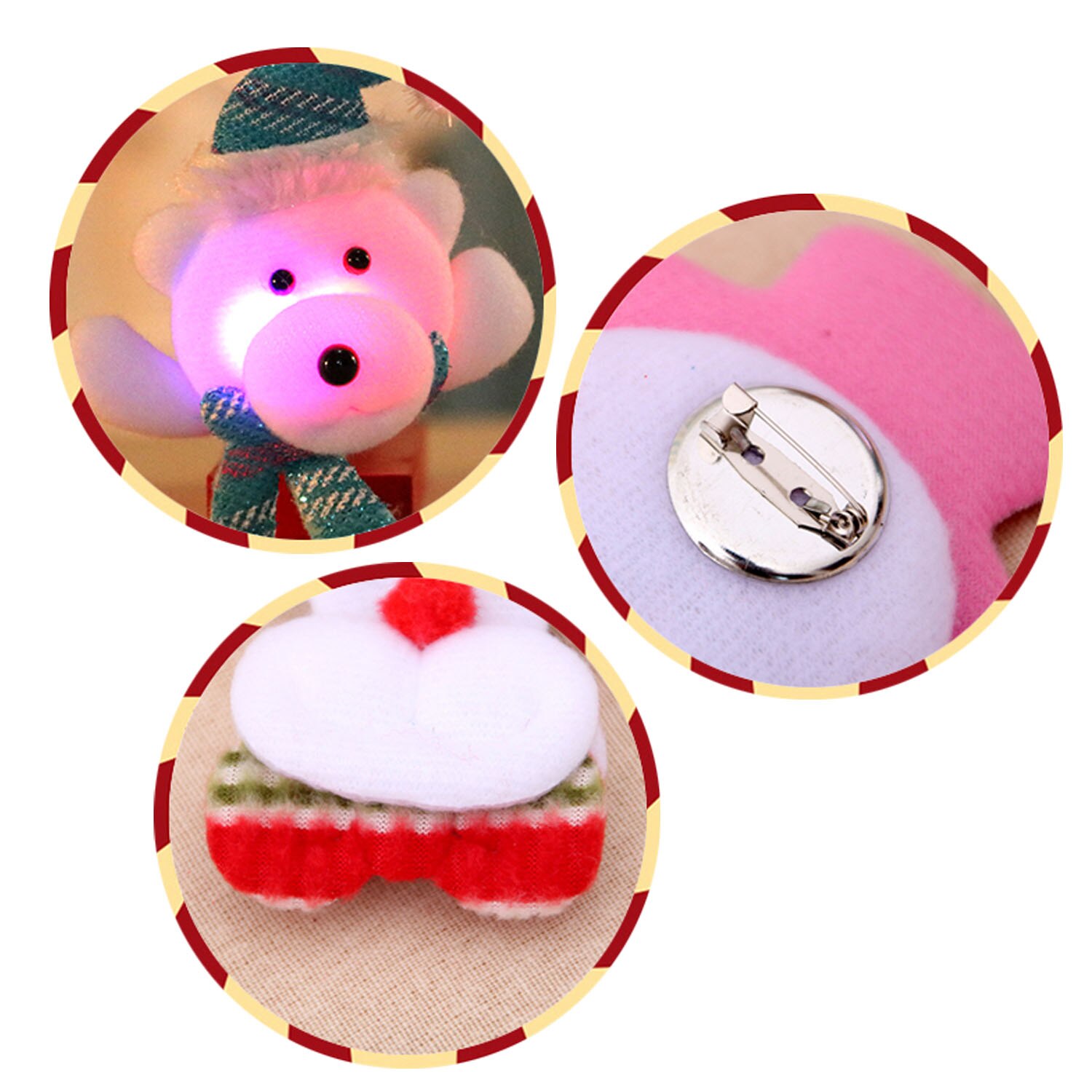 4Pcs Assorted Style Cute Funny Christmas LED Flash... – Vicedeal