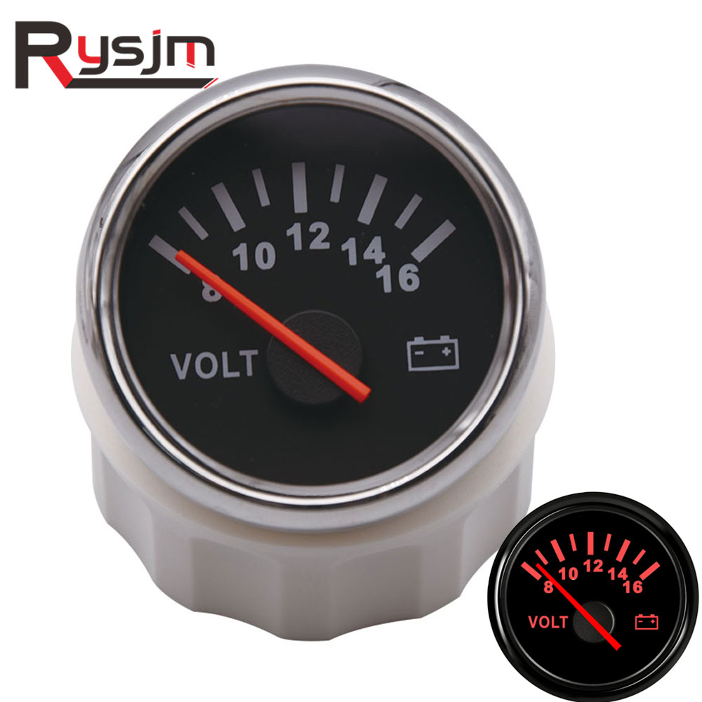 12V 52Mm Voltmeter Rode Backlight Waterdichte Auto... – Grandado