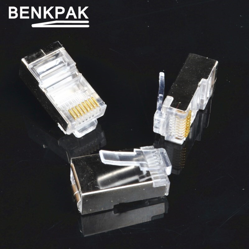 10pcs metal type rj45 connector cat6 shielded netw... – Vicedeal