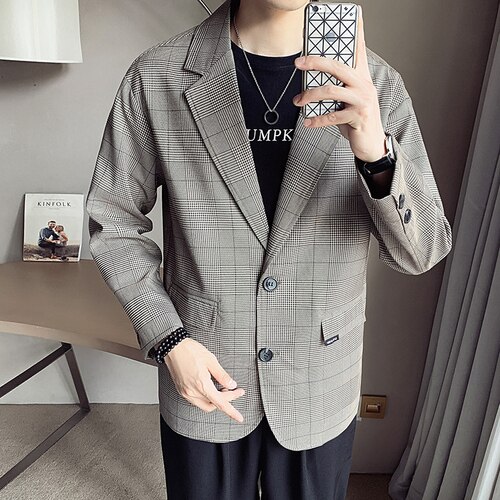 2022 Lente En Herfst Mode Mannen Casual Plaid Doub... – Vicedeal