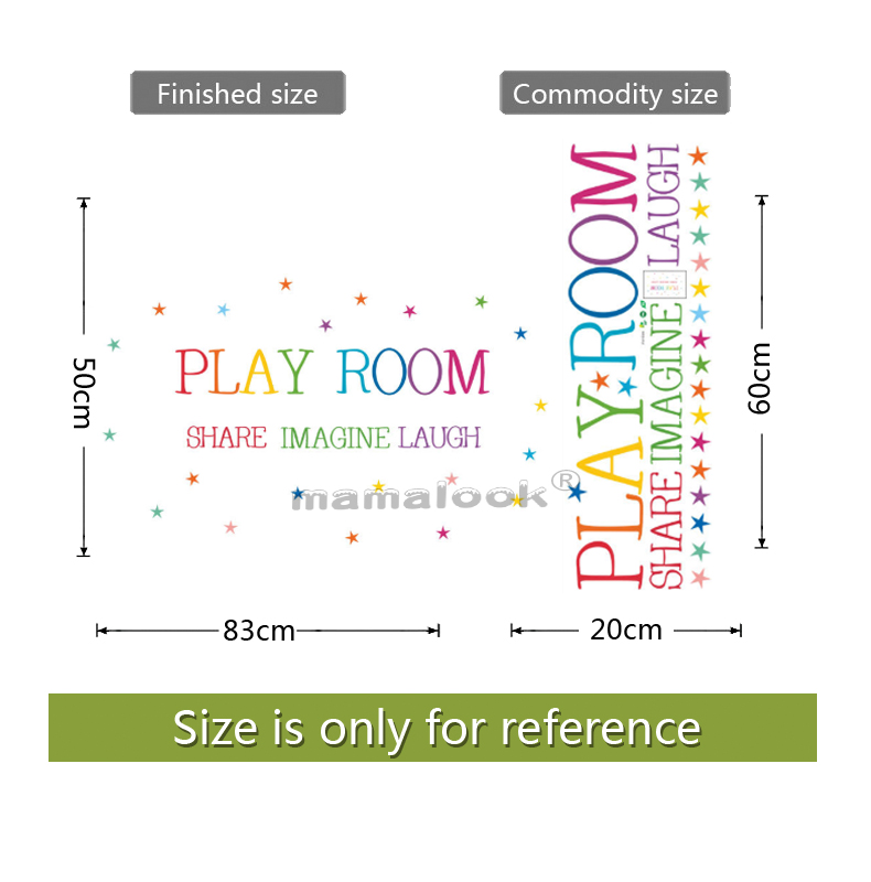 Colored pattern Play Room Wall Sticker kids rooms ... – Vicedeal