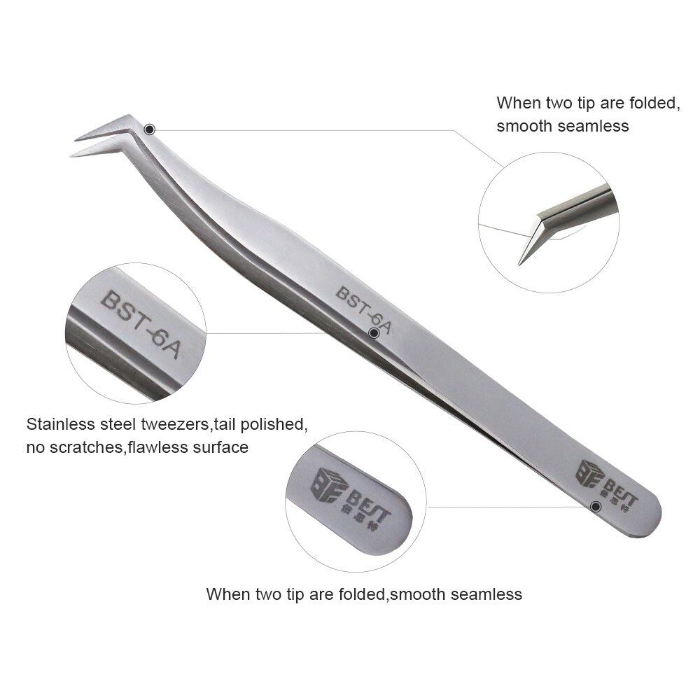 2pcs 100% brand stainless steel tweezers super har... – Grandado