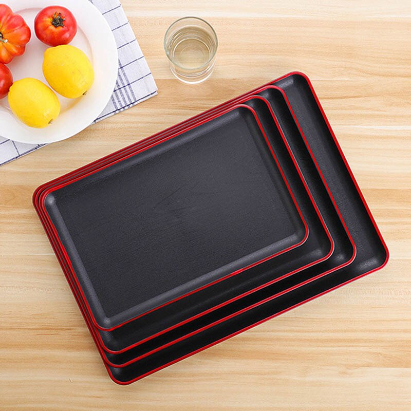 Serving Tray Rectangular Plastic Tray Food Serving... – Vicedeal