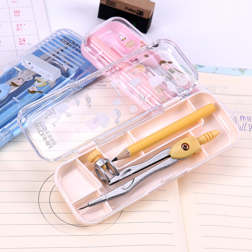 1 Set School Metal Compass Cute Girl Stationery St... – Grandado