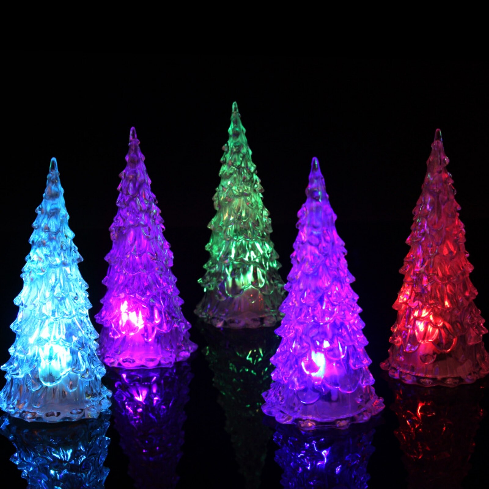 3D Color Changing Glowing Crystal Christmas Tree L... – Grandado