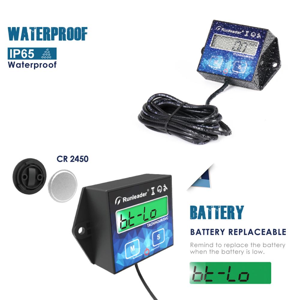 Inductive Hour Meter Gauge Track Oil Change Small ... – Grandado