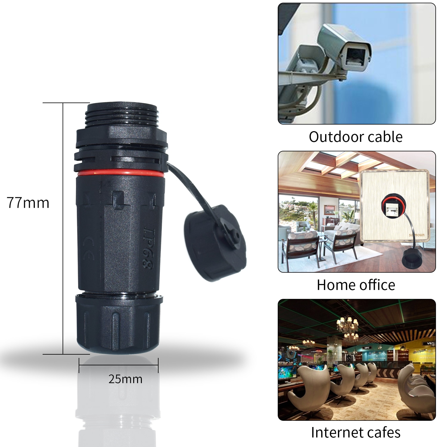 YXY IP68 M20 RJ45 CAT6A Shielded Panel Mount Water... – Grandado