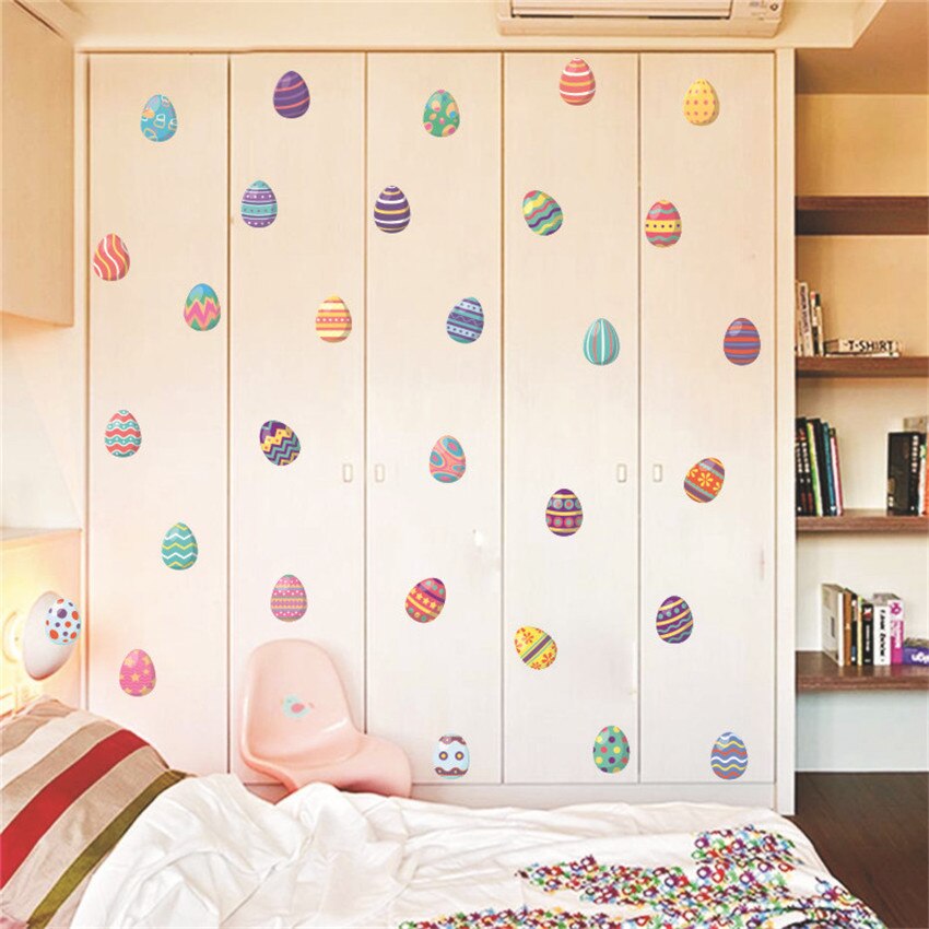 Easter Stickers Happy Easter Decor Egg Wall Sticke... – Grandado
