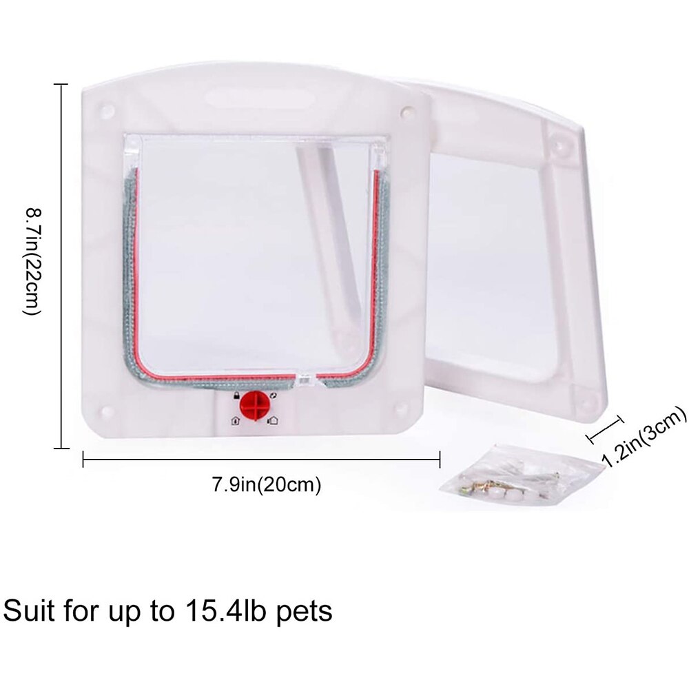 Large Cat Door 4 Way Locking Cat Flap Door for Int... – Grandado