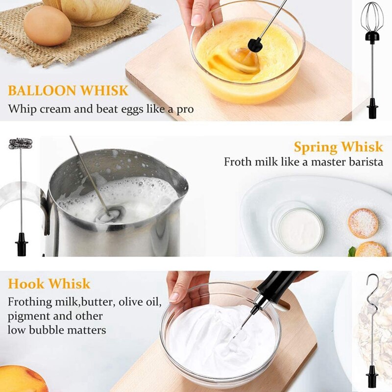 Usb Oplaadbare Melkopschuimer Handheld Elektrische... – Grandado