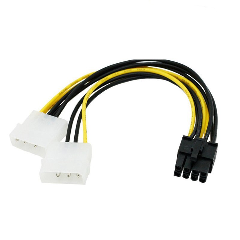 8-Pin Pcie Naar 2x Molex Power Cable (2-Pack) – Vicedeal