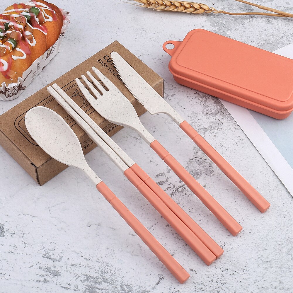 4pcst Travel Cutlery Portable Removable Dinnerware... – Grandado