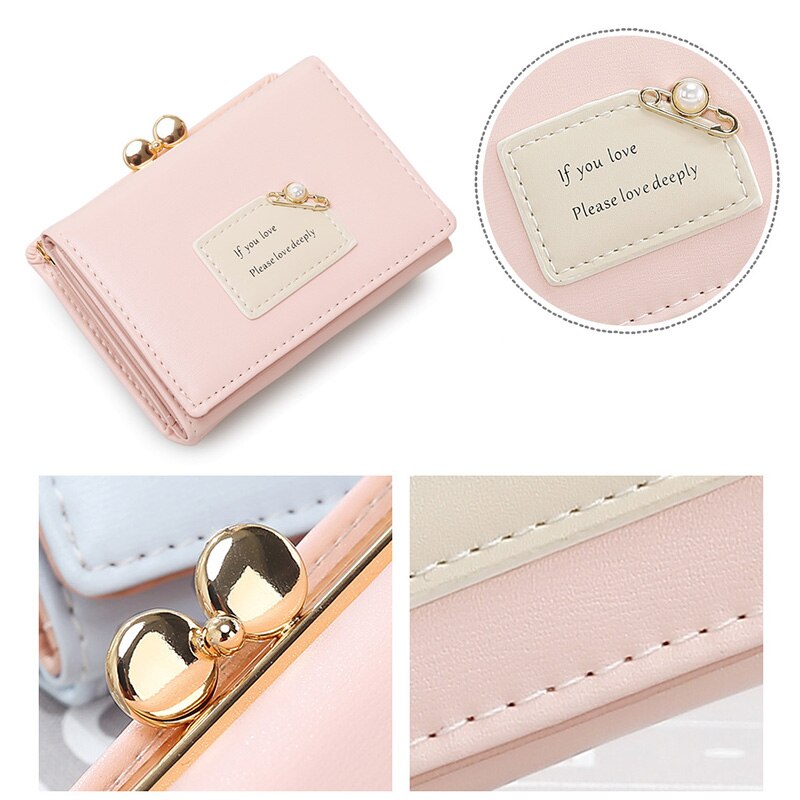 Pu Cute Sweet Ladies Small Purse Wallet Zipper Lad... – Grandado