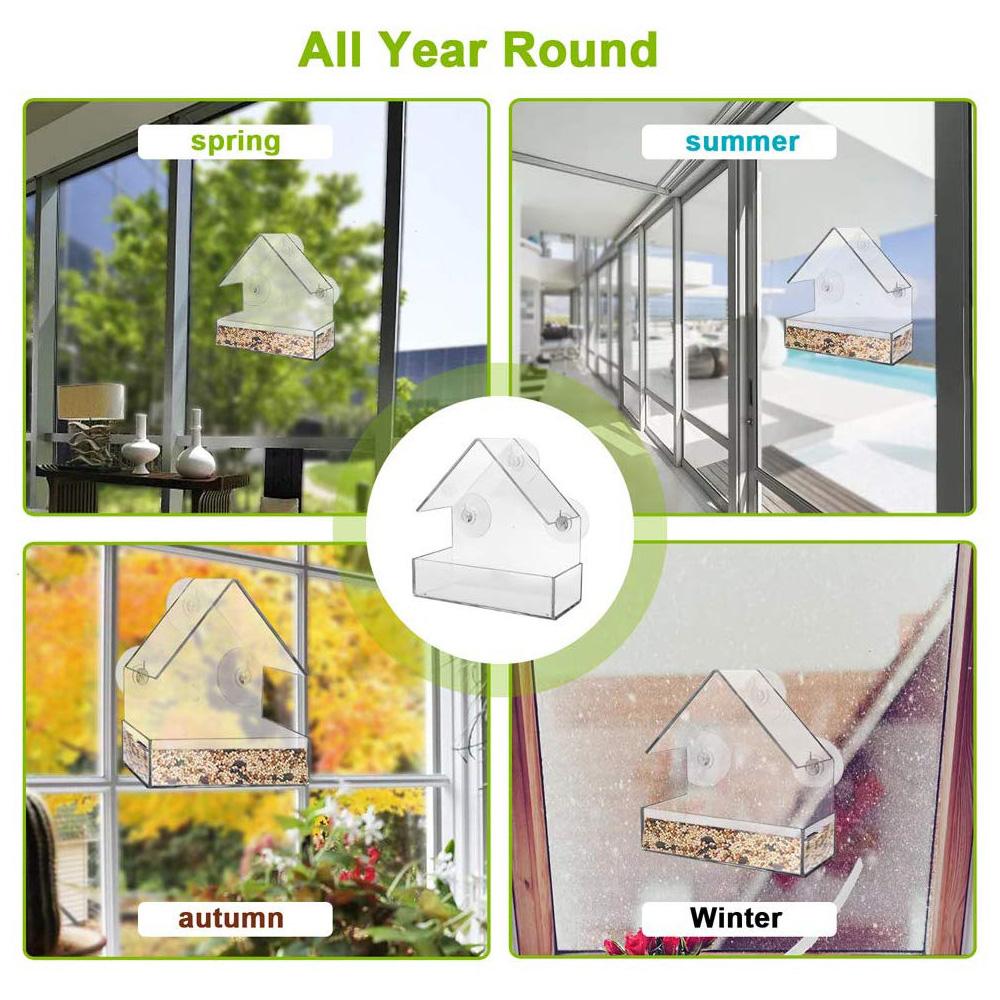 Bird Feeder Acrylic Transparent Window Viewing Bir... – Vicedeal