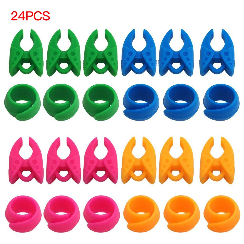 24Pcs Silicone Bobbin Clip Spool Line Holder Brack... – Vicedeal