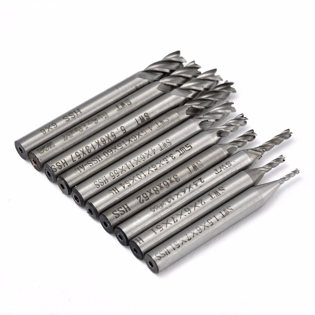 10 pièces HSS 4 fraises fraise Super fraise outils... – Grandado