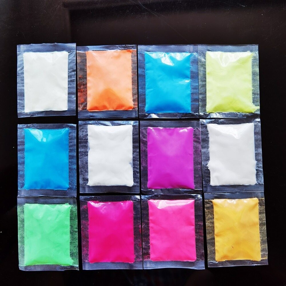 12 Colors 10Grams Fluorescent Powder Glow In The D... – Grandado